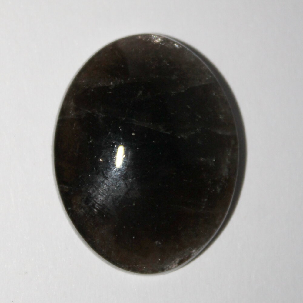 Обсидиан кабошон, натуральный камень, 27х21х3 мм, Армения, "True Stones"