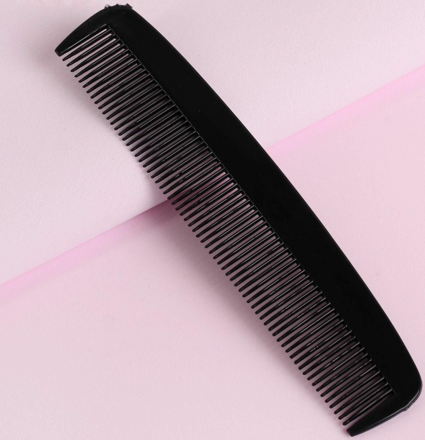Расчёска, 14 x3 см, цвет чёрный