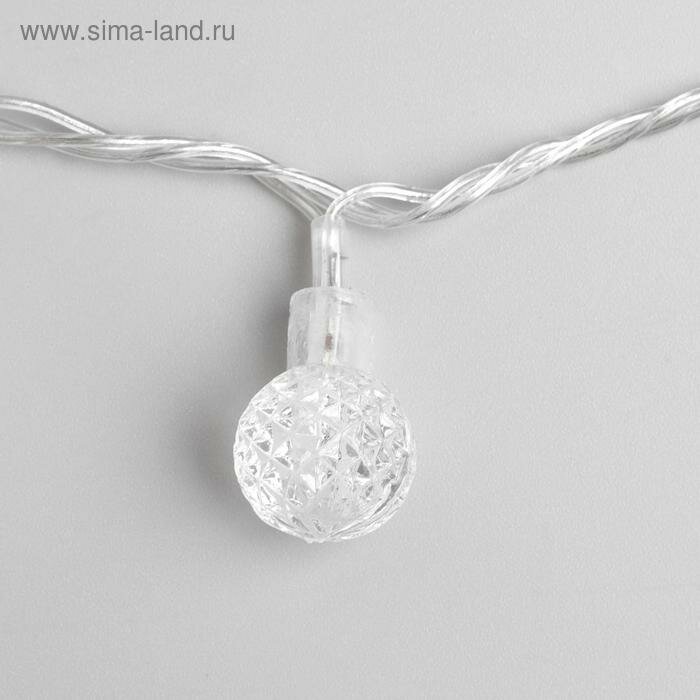 Гирлянда Нить 5 м с насадками Мини фонарик, IP20, прозрачная нить, 20 LED, свечение мульти (RG/RB), мигание, 220 В