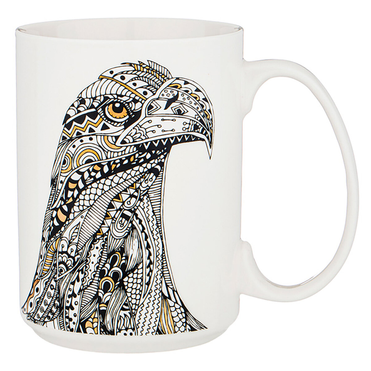 Lefard Animal World 97-630-QY25 Кружка Орёл фарфоровая 500 мл, 13x9x12.5 см для чая и кофе
