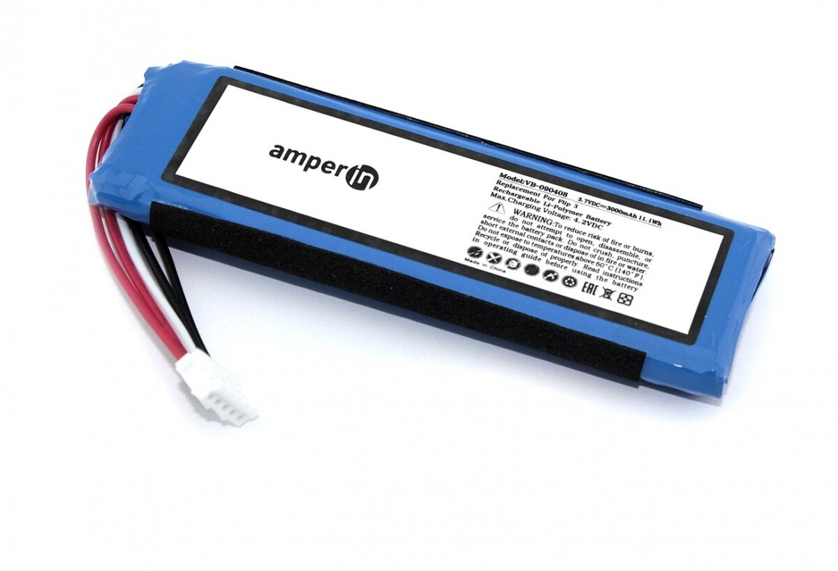 Аккумулятор Amperin для JBL Flip 3 3.7V 3000mAh 11.10Wh