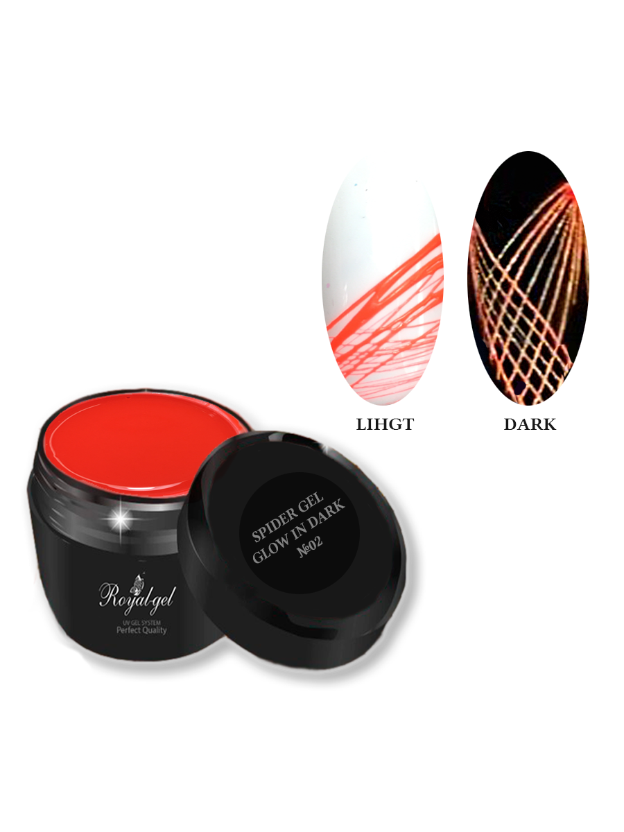 Гель Royal-gel "Паутинка Glow in Dark" 5 мл. SGD02