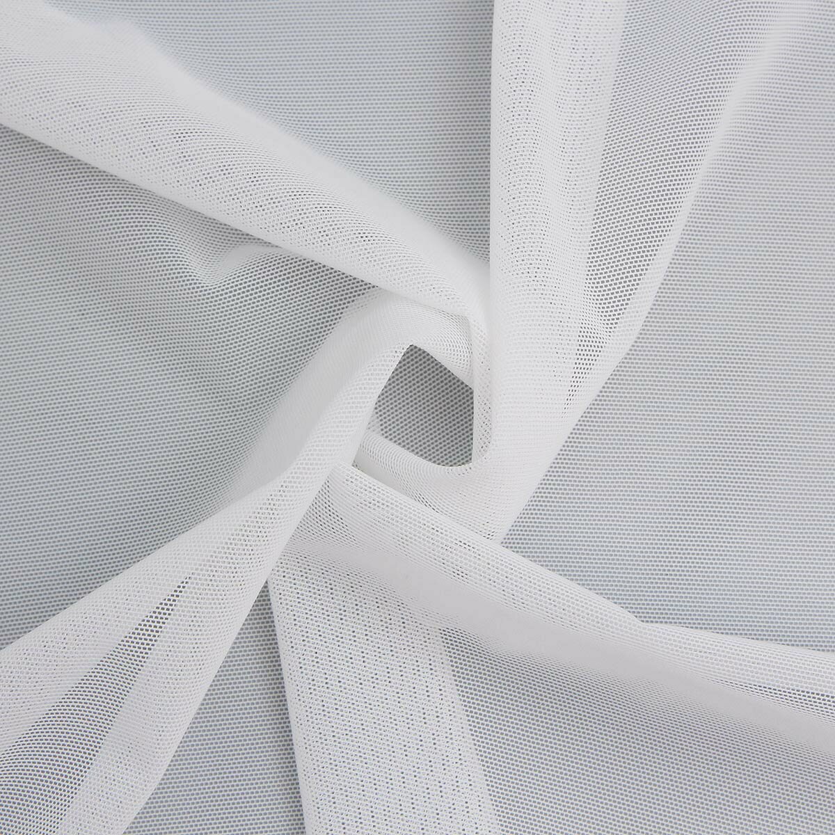 Сетка эластичная для шитья, 160см*3м, 80 г/м², Айрис (001 белый)