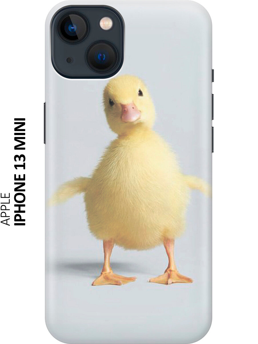 Силиконовый чехол на Apple iPhone 13 Mini / Эпл Айфон 13 мини с рисунком "Утя"