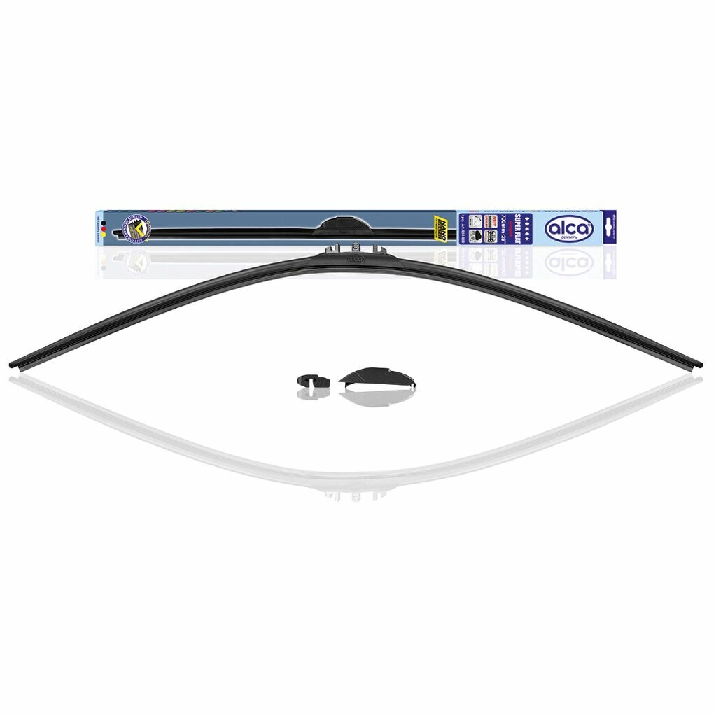 Щетка стеклоочистителя бескаркасная ALCA Super Flat Graphit 16" 400 мм, 1 шт. для Toyota RAV4, Kia Sportage, Kia Rio, Hyundai Solaris, Hyundai Sonata