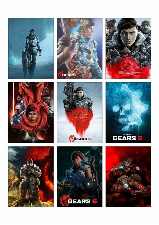 Наклейки Gears 5, Геарс 5 №3
