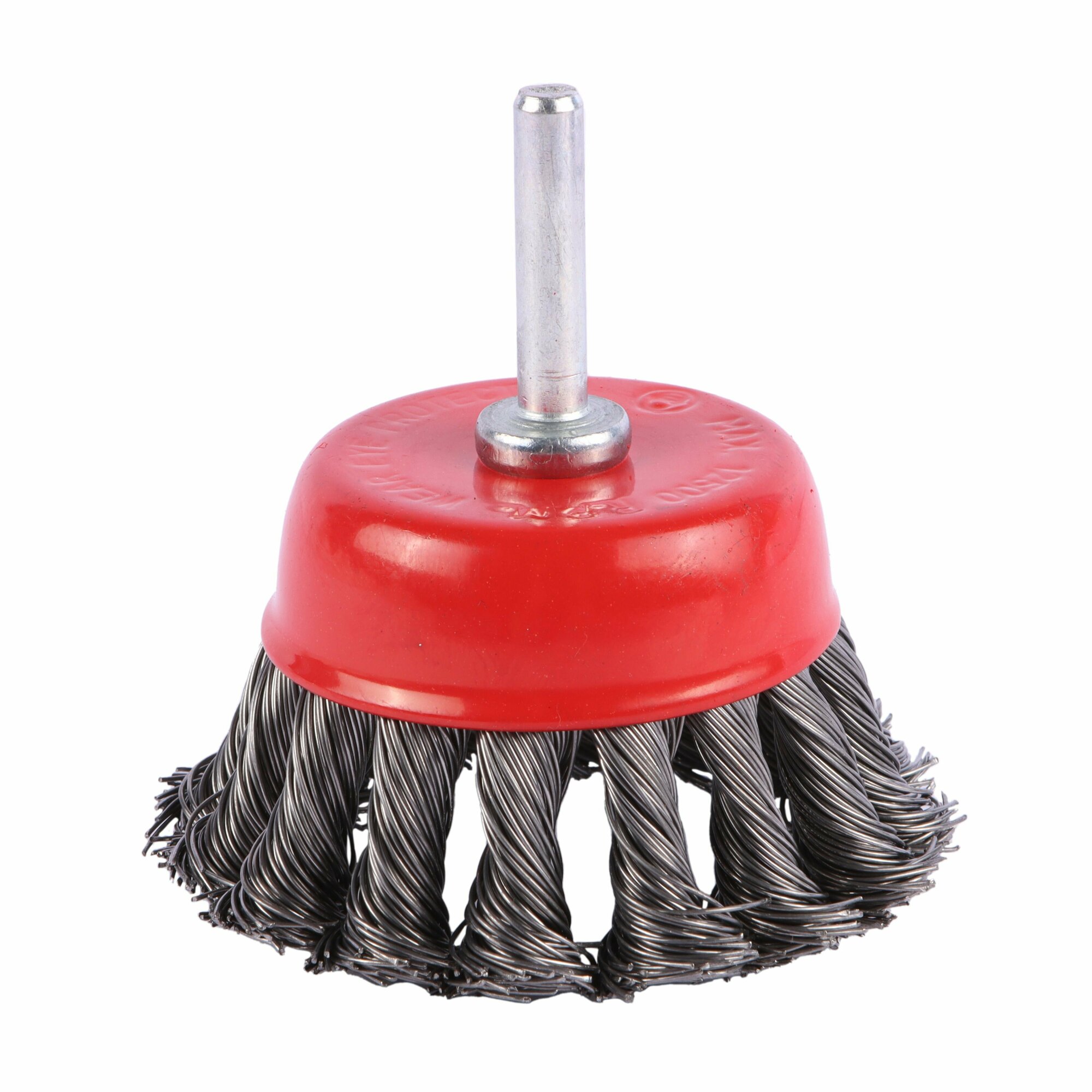 Щетка корщетка, насадка для дрели "чашка", крученая металлическая проволока, 75 мм DERZHI