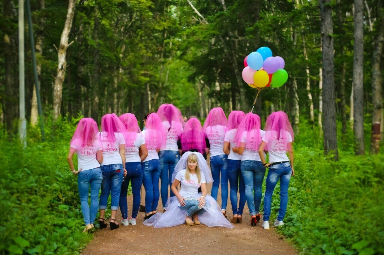 Набор Фат на девичник 11шт.+ подарок-белая юбка