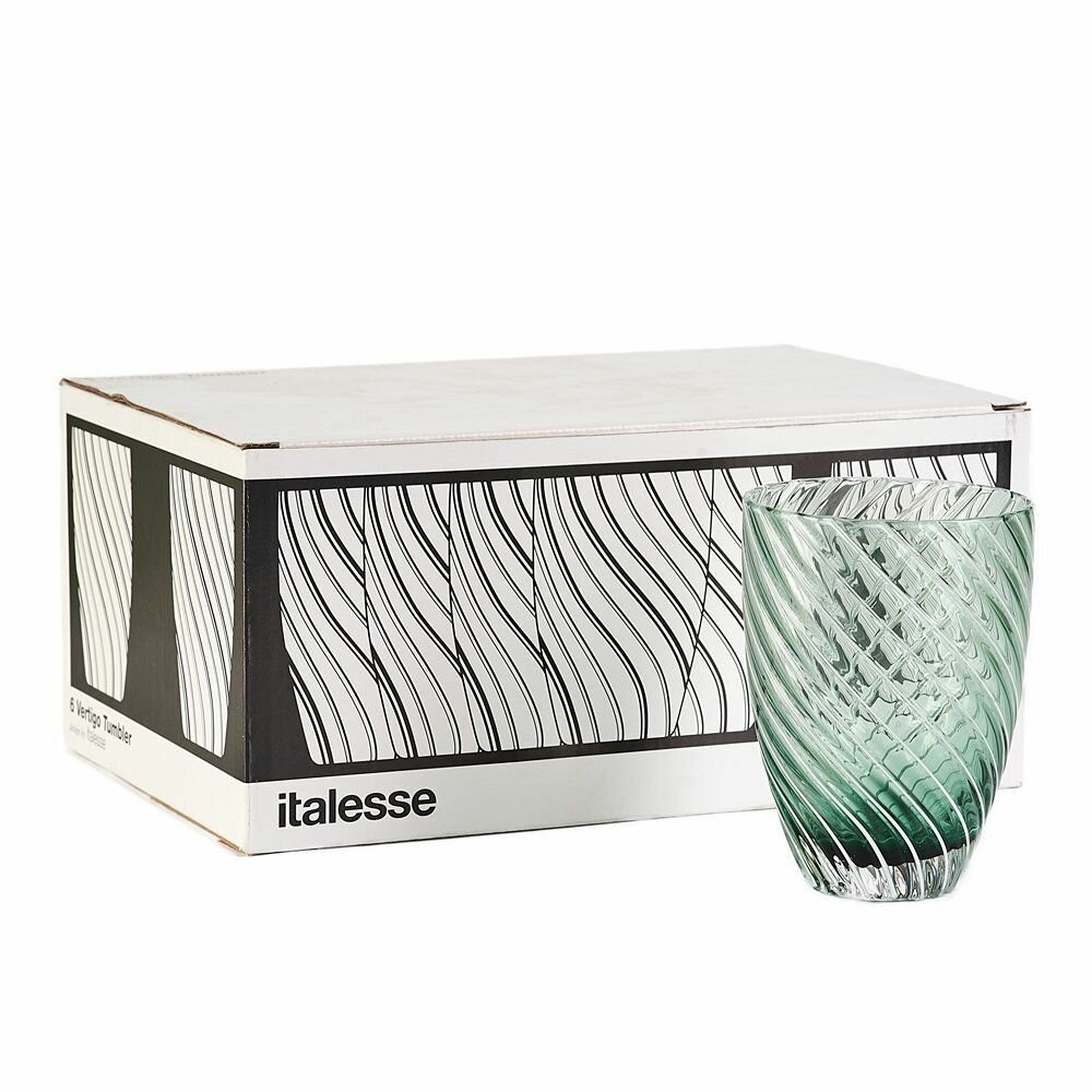 Стакан сервировочный Italesse Vertigo Tumbler Green 6шт.