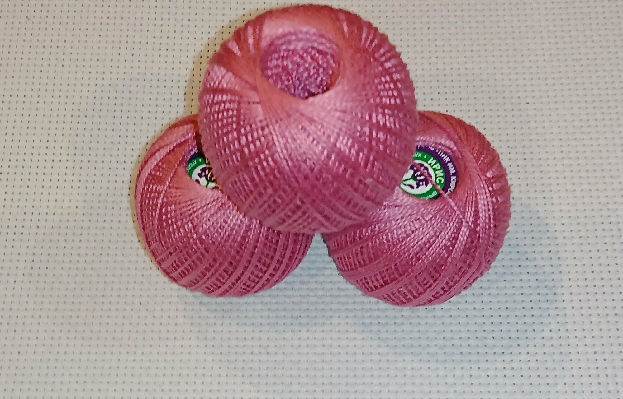 Пряжа (нитки вязальные), 100% Хлопок мерсеризованный, 3 мотка