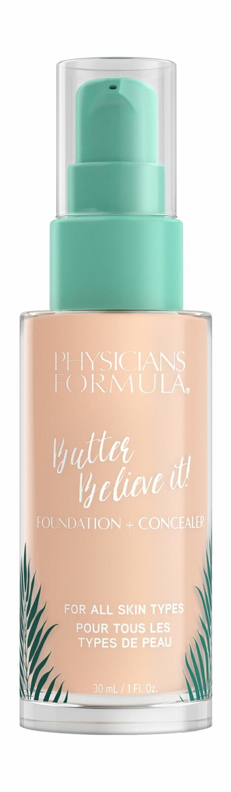 PHYSICIANS FORMULA Тональный крем-корректор Butter Believe It! Foundation + Concealer, 30 мл, Белоснежно-светлый