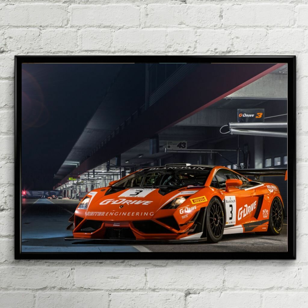 Плакат "lamborghini gallardo gt3" от Cool Eshe из коллекции "Автомобили", плакат А4