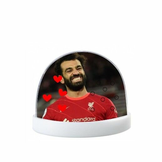 Водяной шар Мохамед Салах, Mohamed Salah №8, Блестки-сердечки