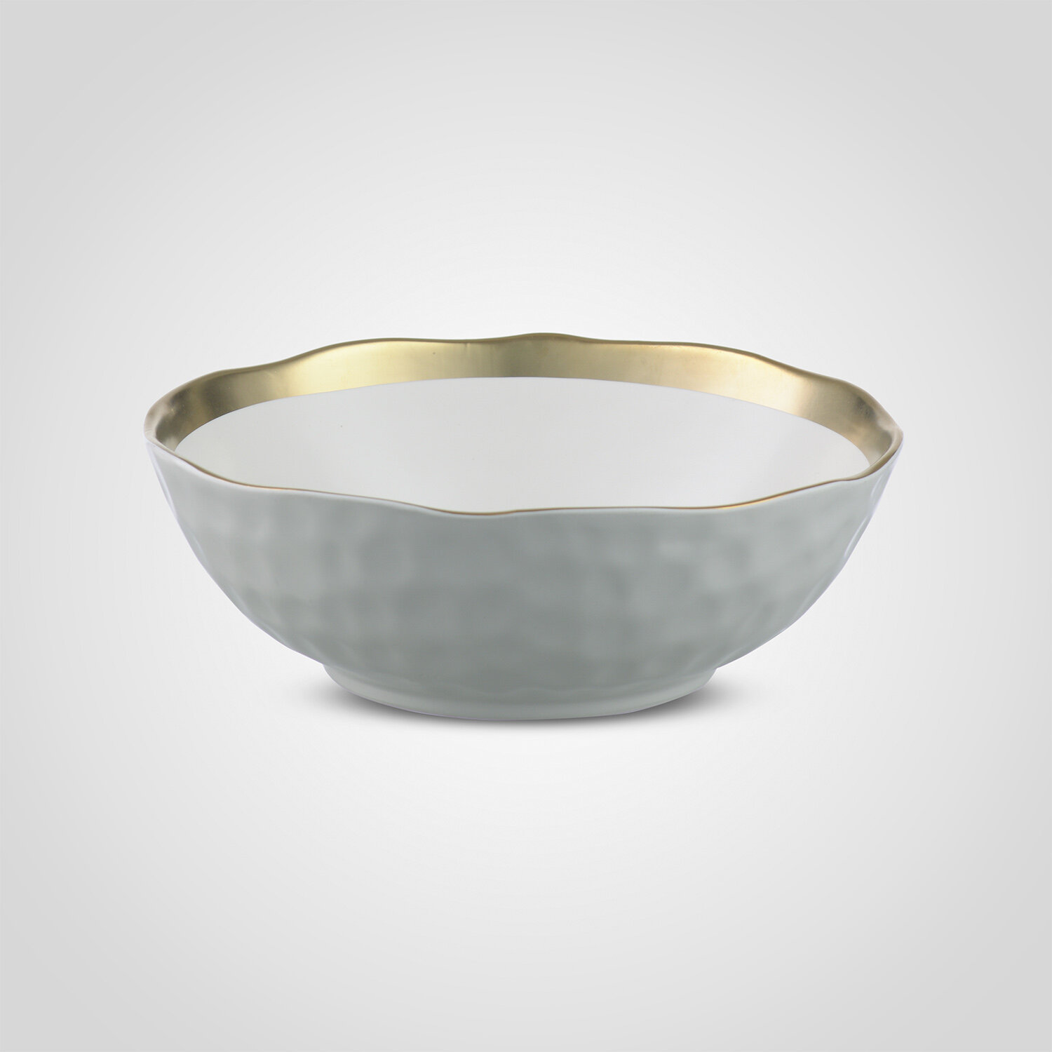 Салатник Cracked Casaentera CE07-A2005809-1 белый/золото d220х75
