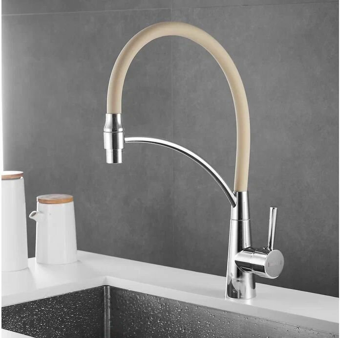 Смеситель для кухни с гибким изливом Shevanik S743-2