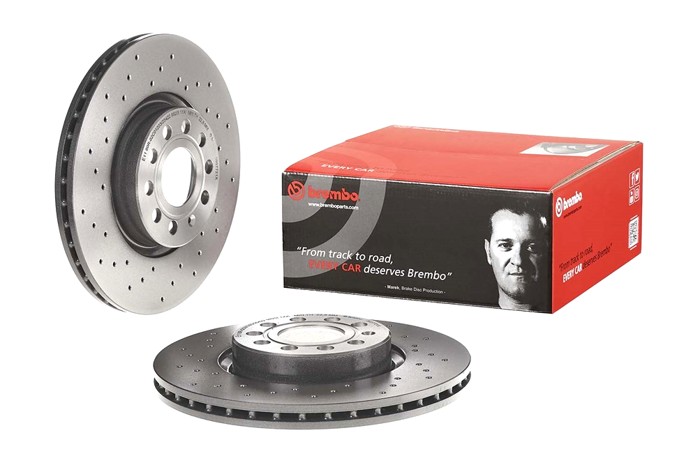 BREMBO 09.9772.1X (0986479058 / 0986AB6003 / 09977210) 09.9772.1x диск тормозной передний перфорированный (Комплект 2 штуки)