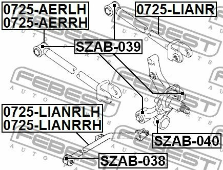 Рычаг подвески FEBEST 0725LIANRLH