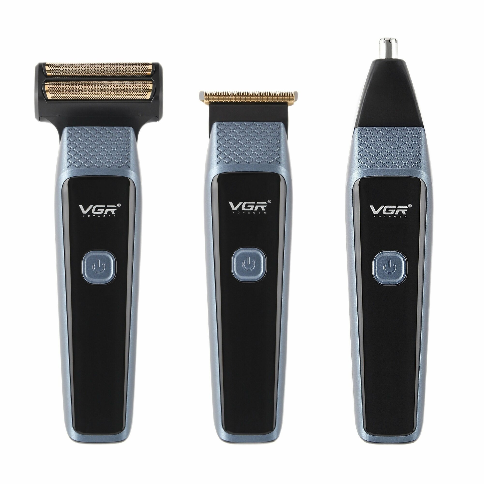 Триммер для бороды и усов 3в1 / Триммер для носа и ушей / Беспроводной триммер для бровей / Электробритва мужская