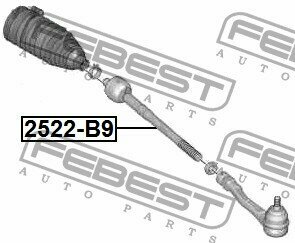 Тяга рулевая, 2522B9 FEBEST 2522-B9