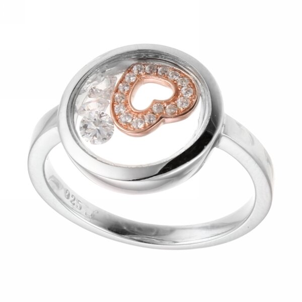 Кольцо, серебро, 925 проба, фианит