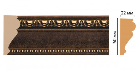 Молдинг Decomaster 161-56ДМ В60хШ22хД2400 мм / Декомастер.