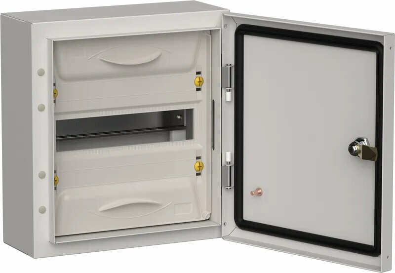 Щит распределительный IEK TITAN 5 ЩРн-12, металлический корпус 335х310х140мм, IP54, серый, навесной