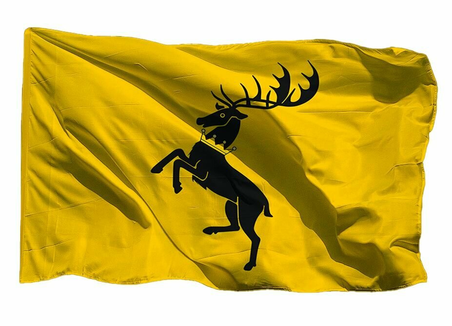 Флаг Баратеонов из Игр престолов на сетке, 90х135 см - для улицы, для флагштока