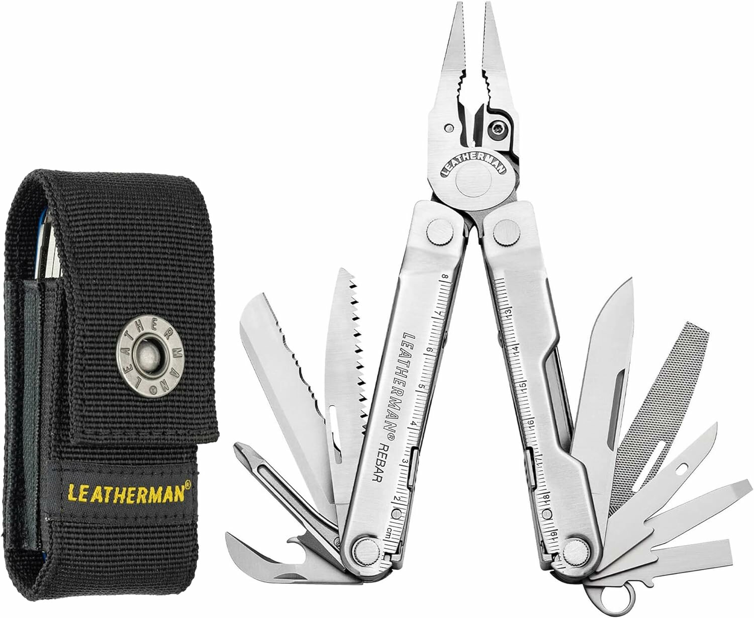 Мультитул Leatherman Rebar 831548 серебристый с нейлоновым чехлом