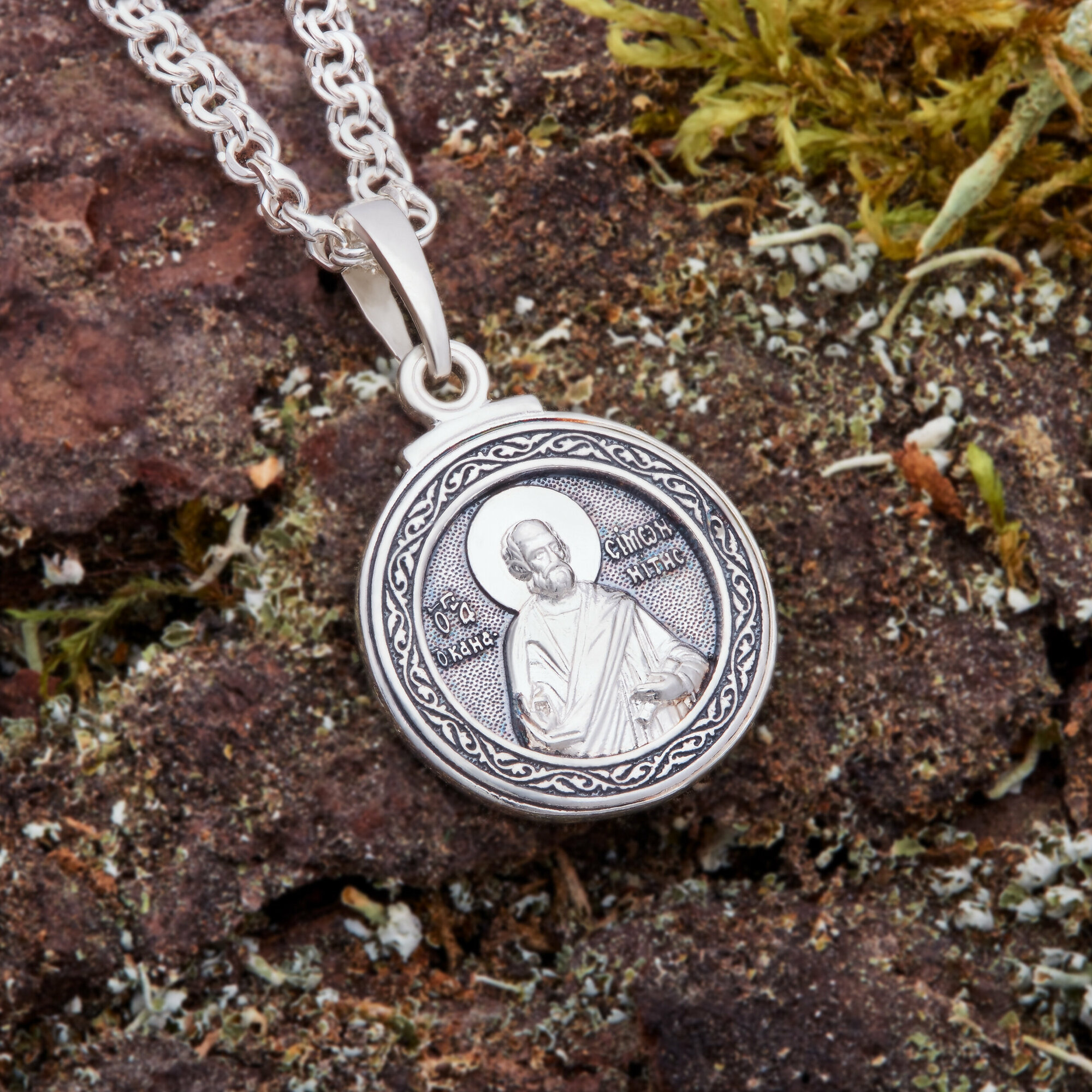 Иконка, серебро, 925 проба, чернение