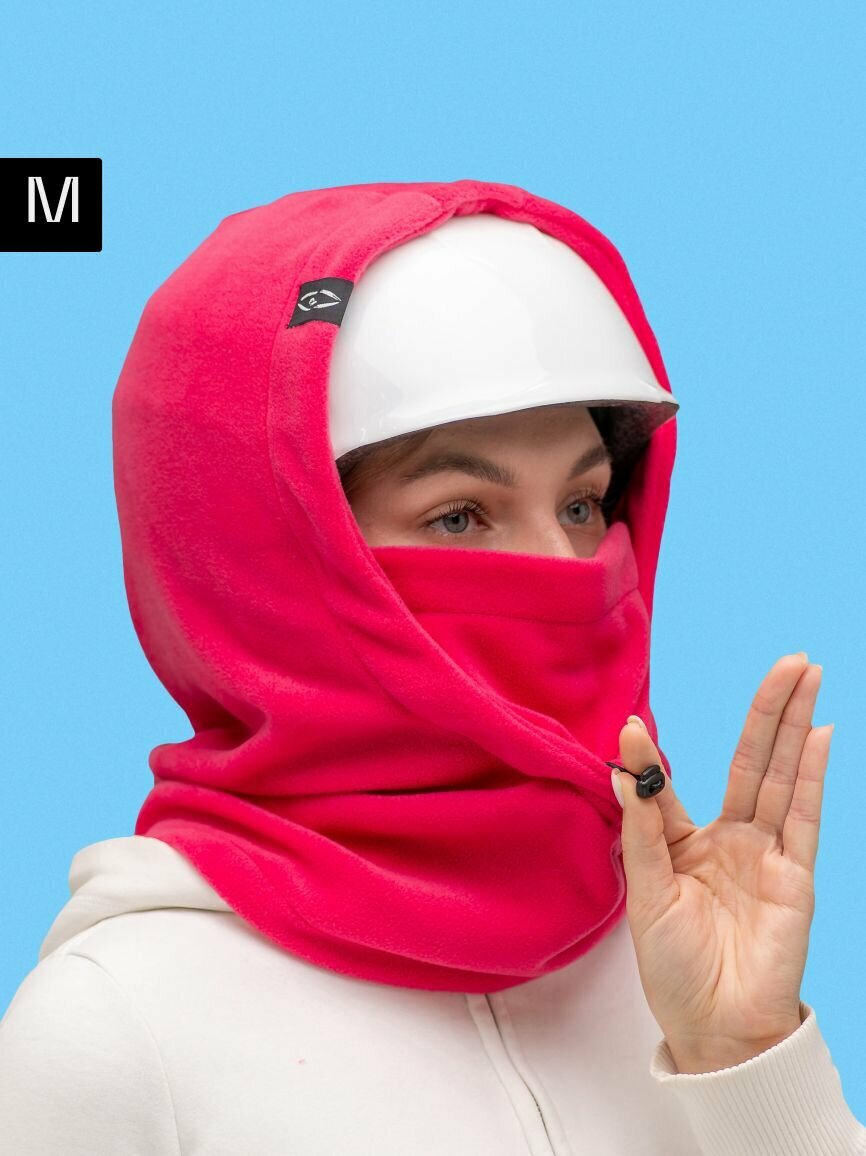 Балаклава poncho_id Базовая коллекция для мужчин и женщин, размер m, фуксия — фото 1