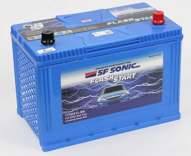 Аккумулятор автомобильный SF SONIC 115D31L 95 Ah 850A ОП (306x173x225) D31L 306x173x225
