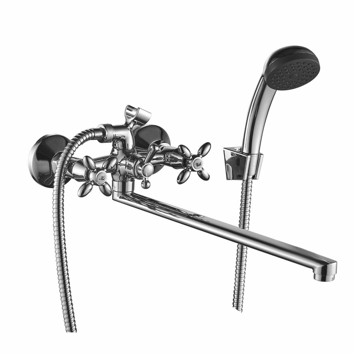 Двуручный смеситель для ванны Decoroom универсальный DR53043