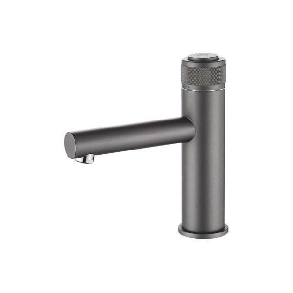 A90121AT Смеситель для умывальника ACCOONA с гайкой Нажимной механизм Цвет: графит (10)