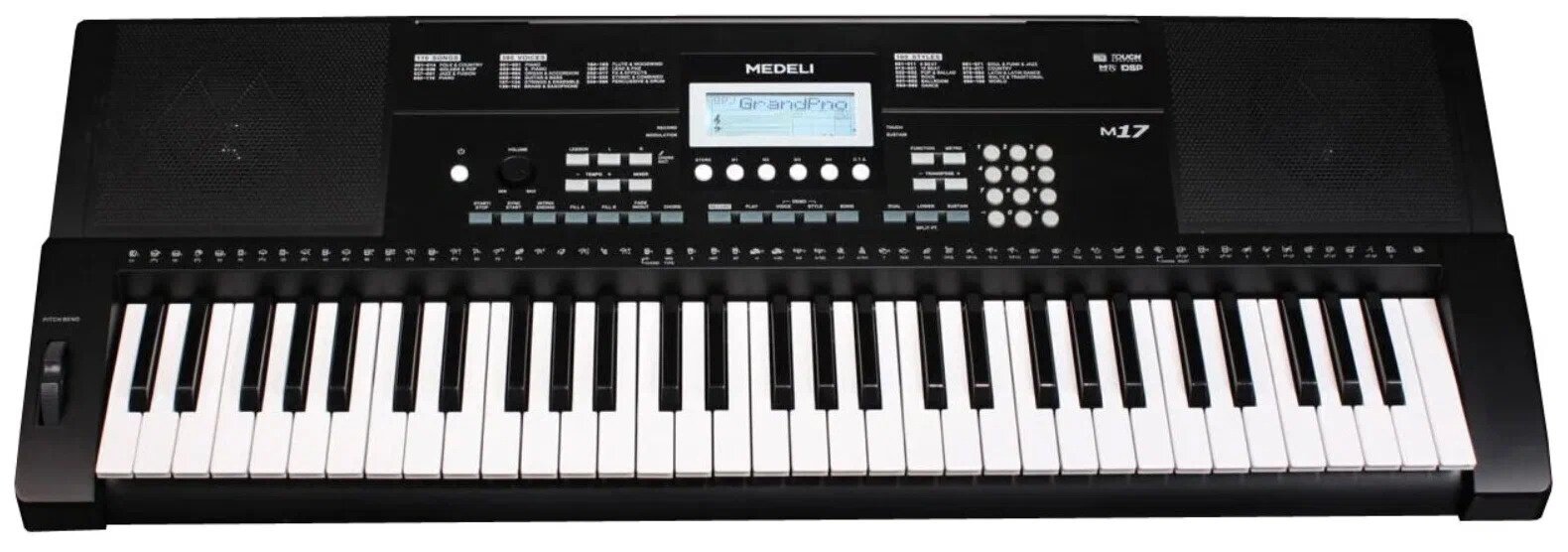 Синтезатор Medeli M17, 61 клавиша, черный