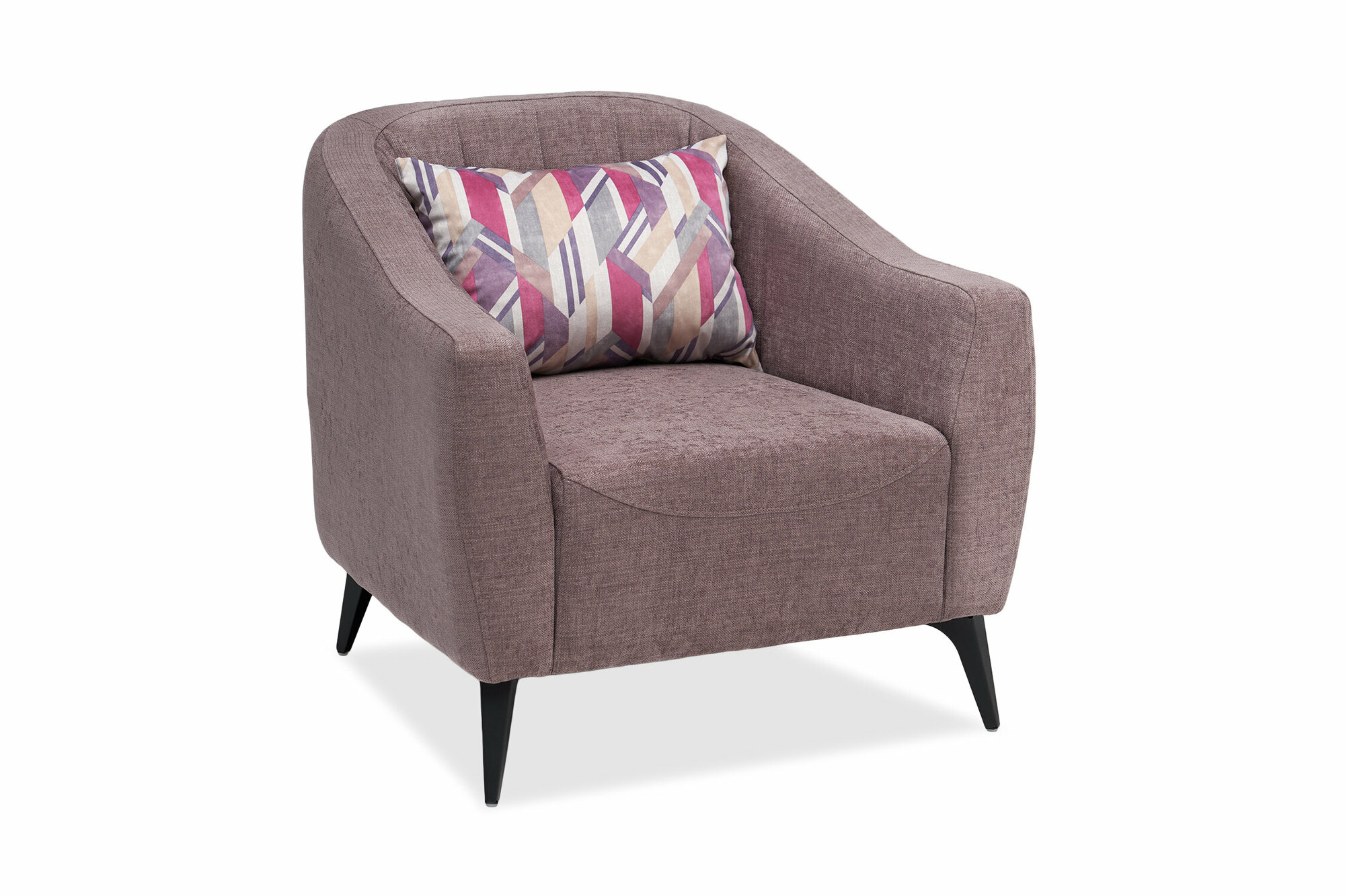 Кресло Нонтон Наоми светло-розовое / розовое 86x87x80 см