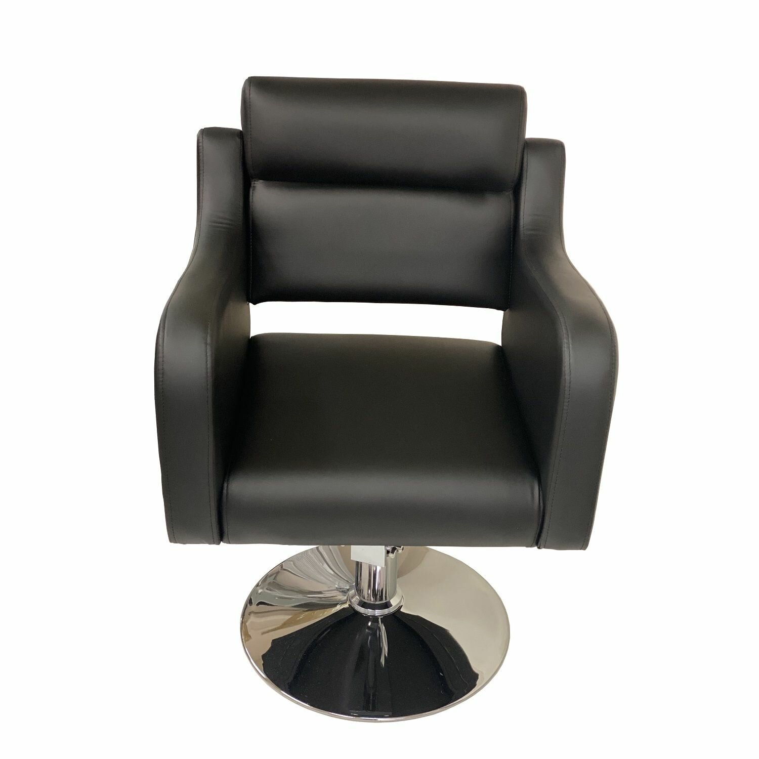 Парикмахерское кресло "Изабелла", цвет - черный, основание - диск, гидравлика