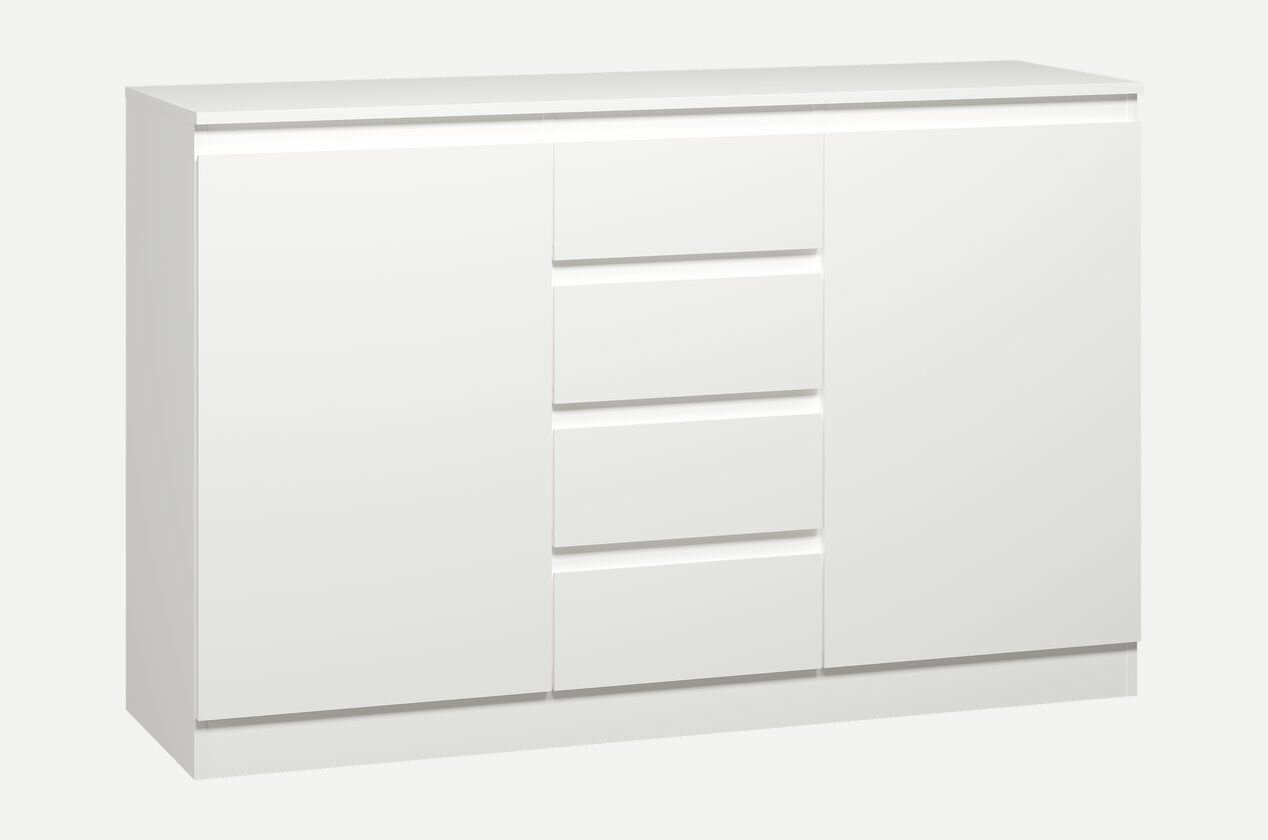 Тумба Divan.ru Эссен, белая, с ящиками, White, ЛДСП, скандинавский стиль, 140x89x43 см