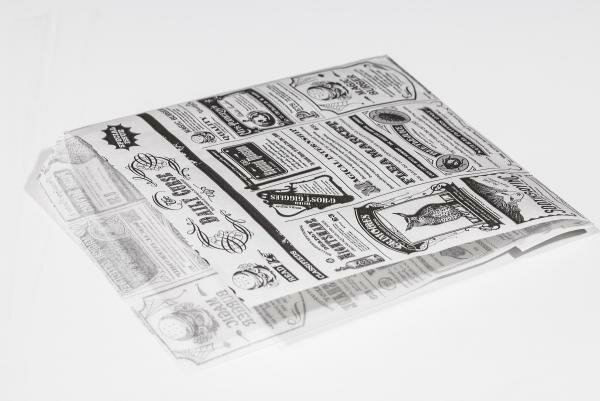 Уголок бумажный для фри "Газета" 175х175мм уп/100шт