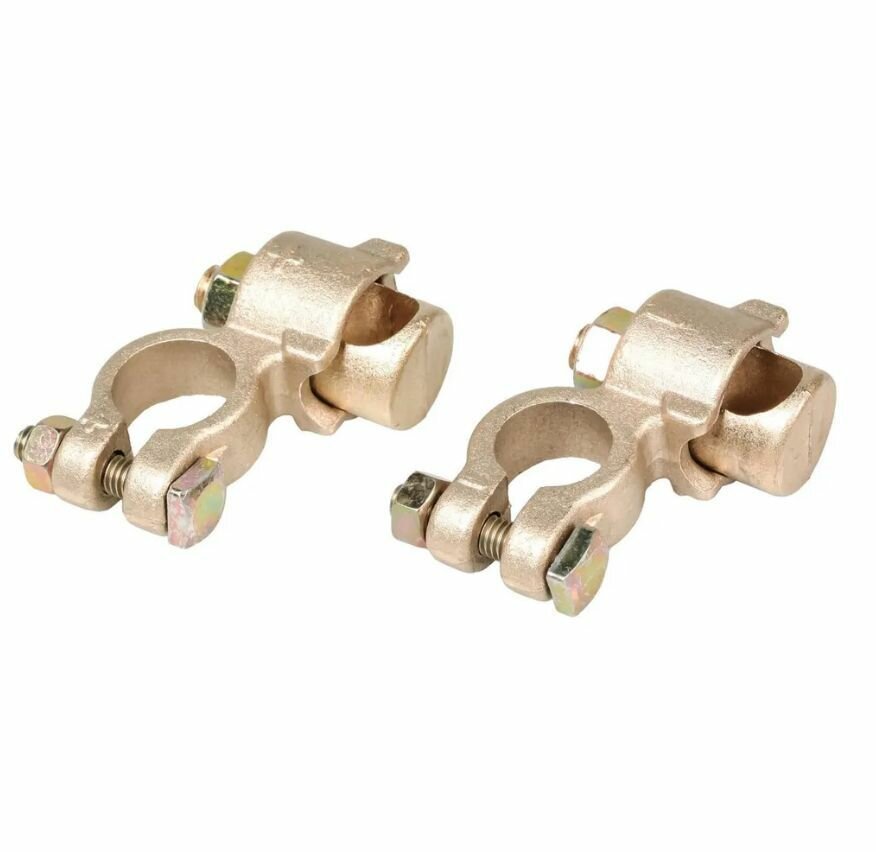 Клемма АКБ латунь, 8мм болт и гайка до 75мм кв. (STARTVOLT) 2шт