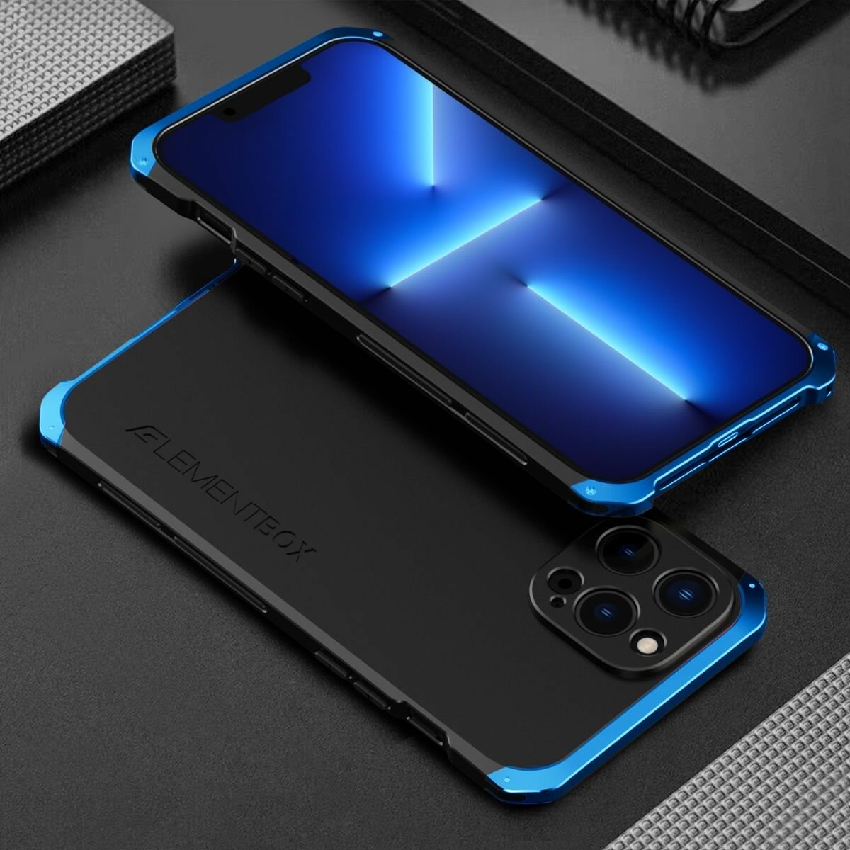 Чехол iPhone 15 Pro Max (6.7") Element Box синий — надёжная защита смартфона