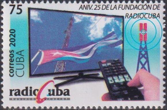 Почтовые марки Куба 2020г. "RadioCuba, 25 лет" Телевидение, Радио MNH