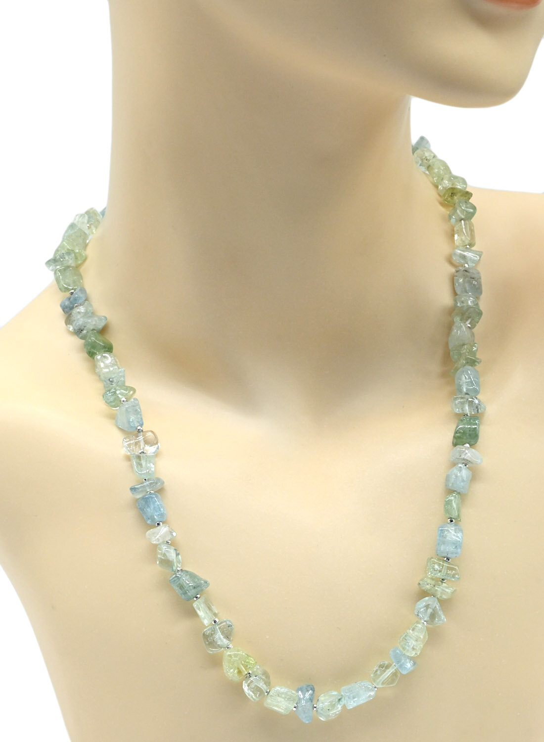 Бусы, аквамарин