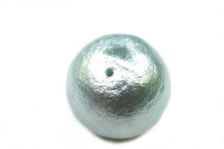 Хлопковый жемчуг Miyuki Cotton Pearl 25мм, цвет Aqua, 744-033, 1шт