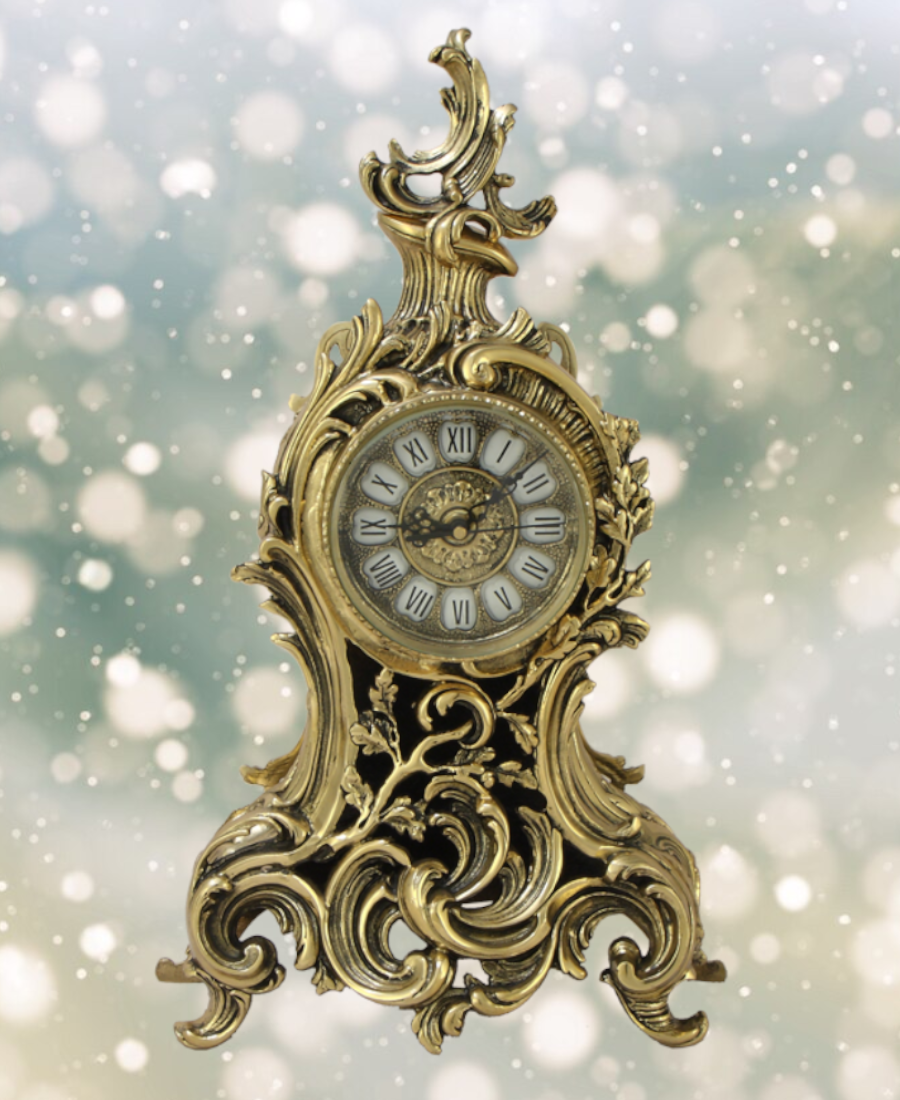 Часы каминные "Росток", бронза