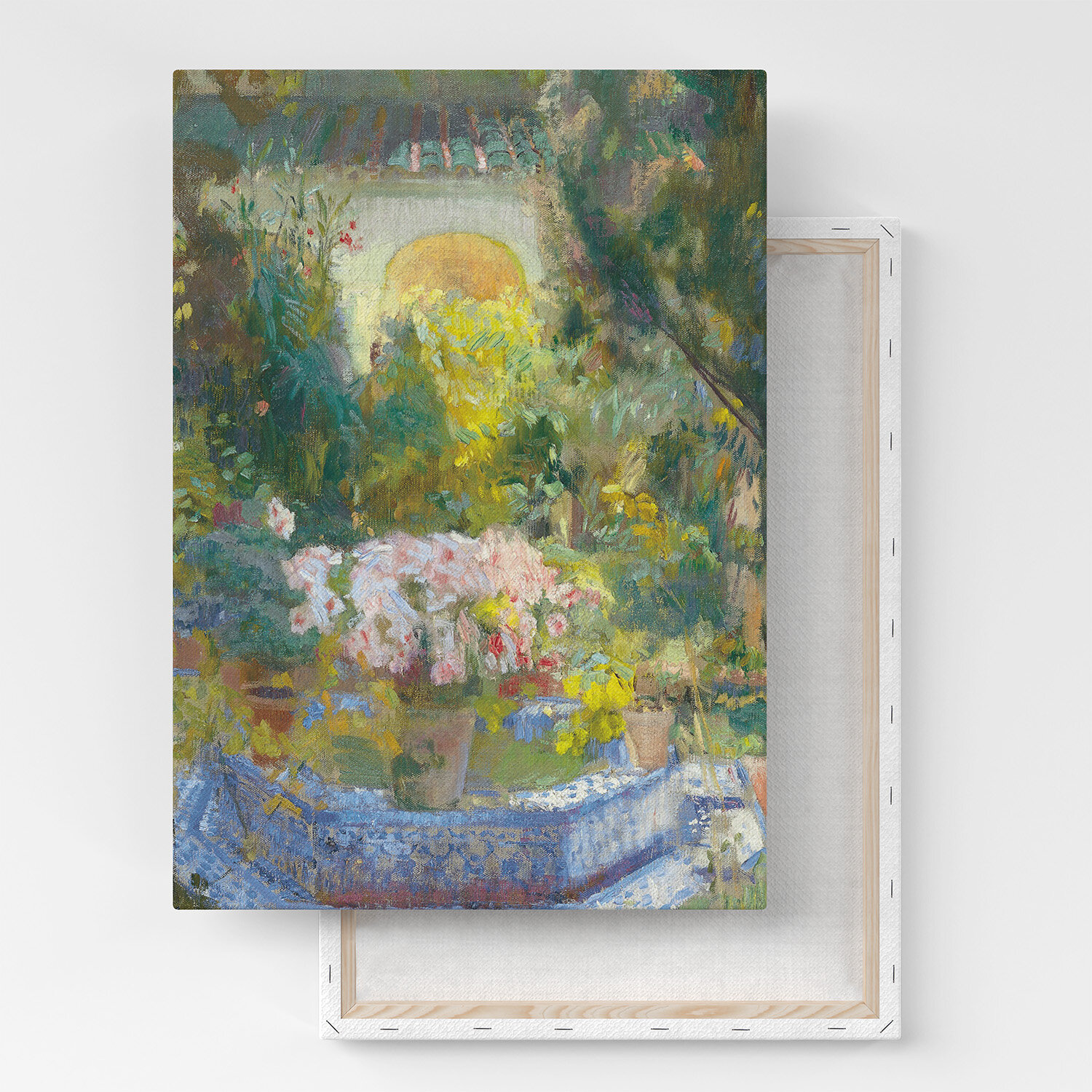 Картина на холсте, репродукция / Хоакин Соролья - Courtyard of the Casa Sorolla / Размер 40 x 53 см