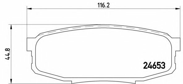 Колодки тормозные дисковые зад Brembo P 83 098