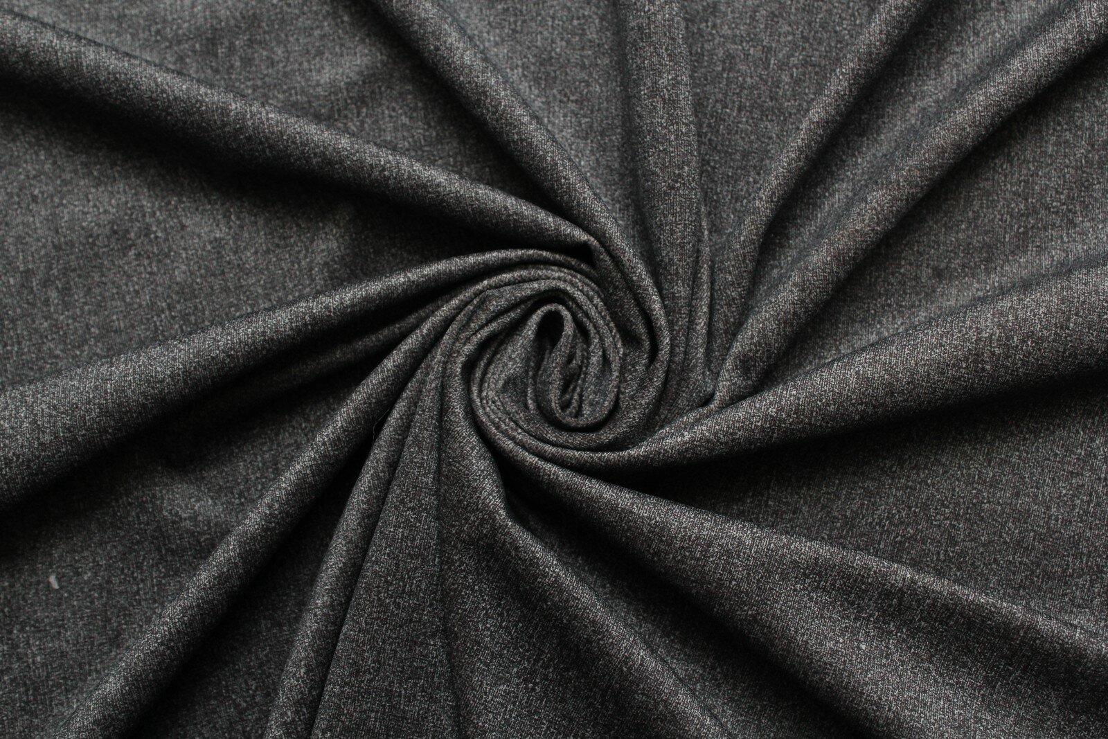 Ткань Бархат-велюр меланж в серых тонах на трикотажной основе, ш145см, 0,5 м