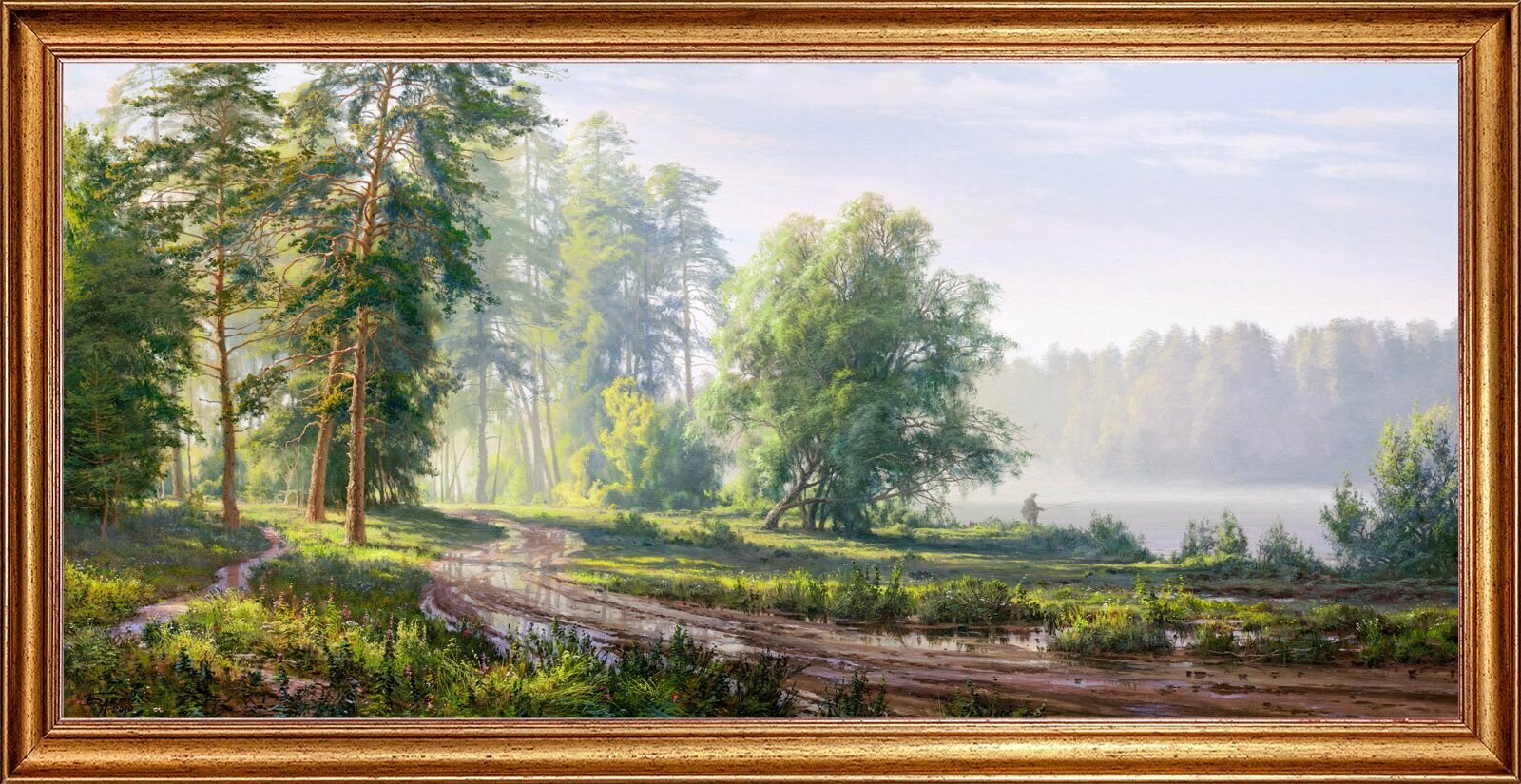 Картина "После дождя", 33х70 см, художник - Басов Сергей. Арт. БС14-33х70