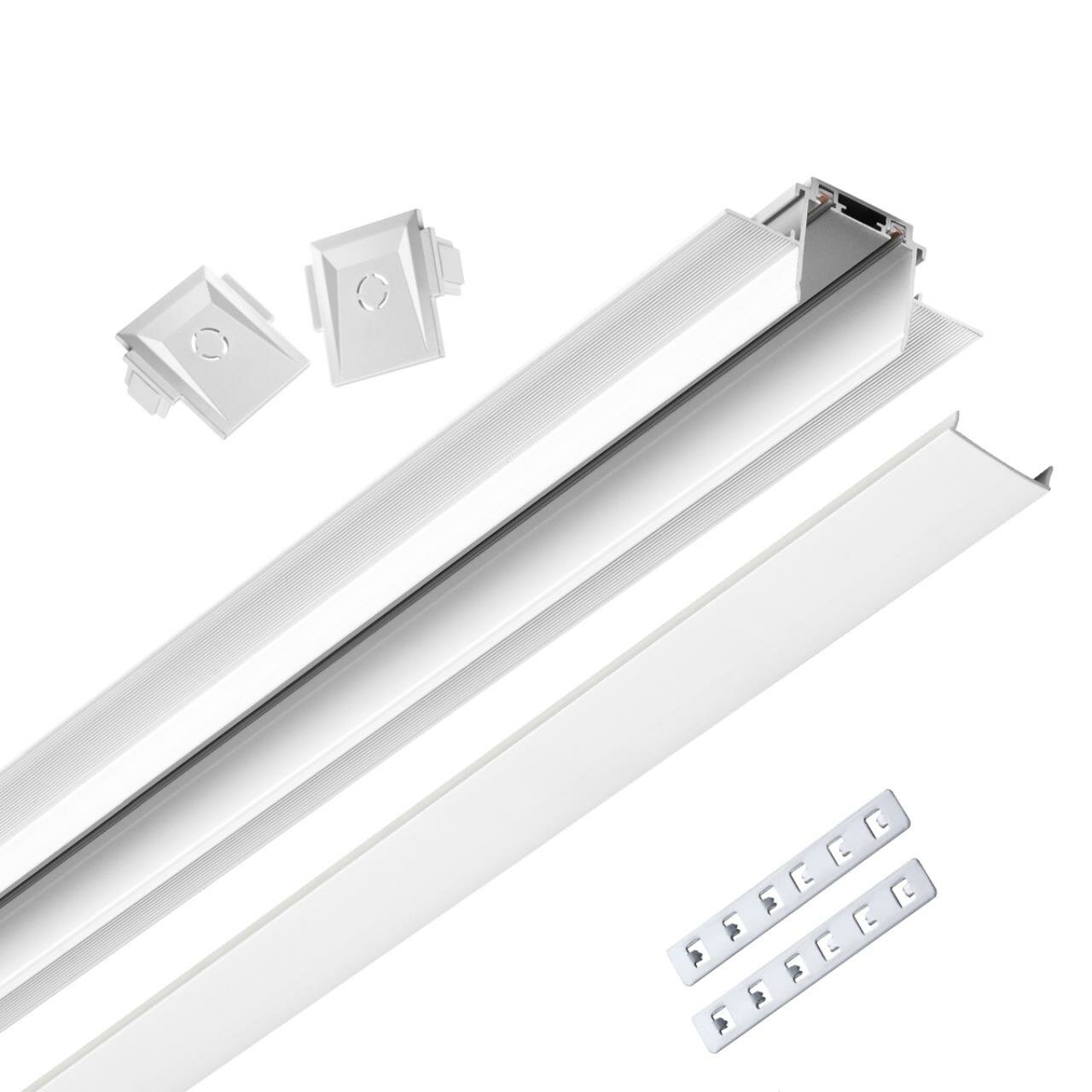 Низковольтный шинопровод для встраиваемого монтажа в ГКЛ, длина 2м (в коплекте заглушки-2шт) Novotech Smal 135200