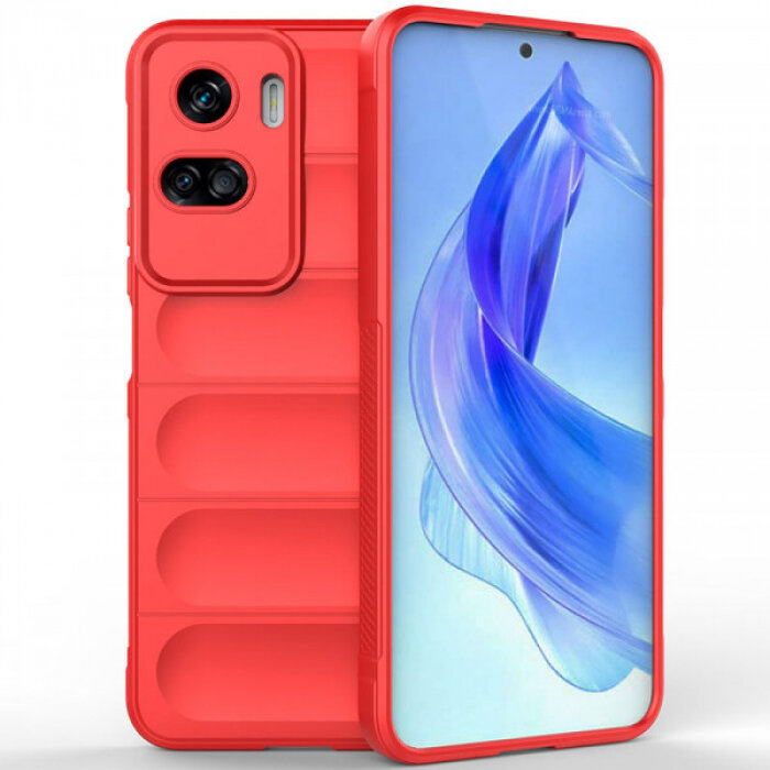 Flex Silicone Противоударный чехол для Honor 90 Lite с защитой камеры и микрофиброй